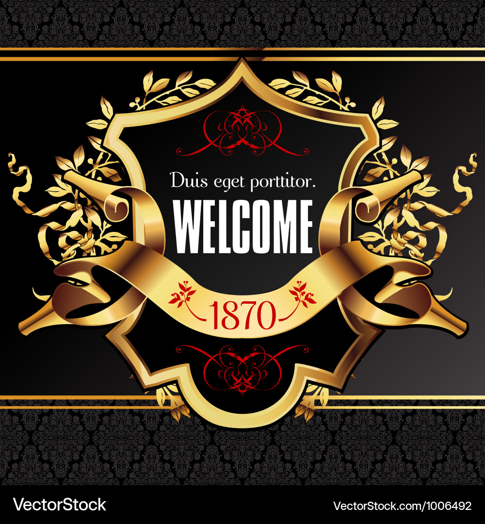 Heraldic label Royalty Free Vector Image - VectorStock