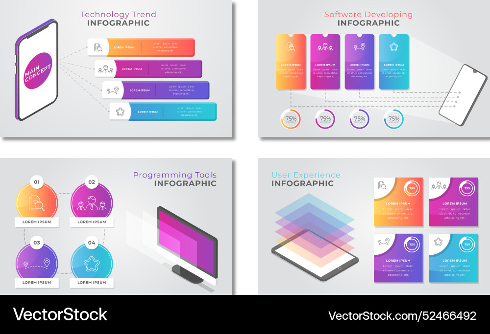 Infographic technology Royalty Free Vector Image