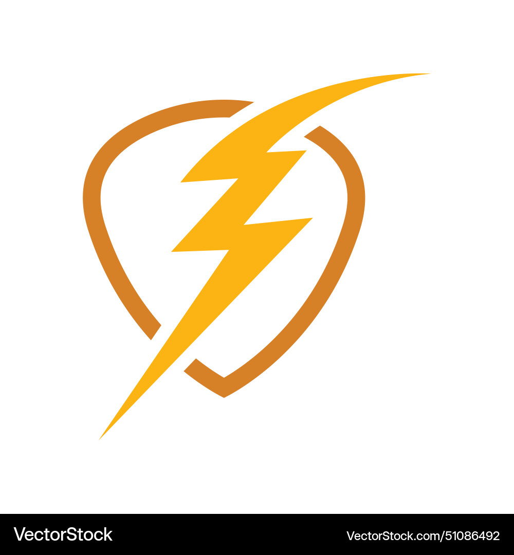 Lightning electric power logo design element Vector Image