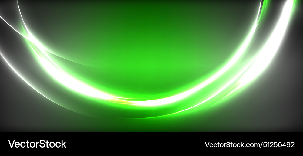 Neon green and electric blue wave with symmetrical