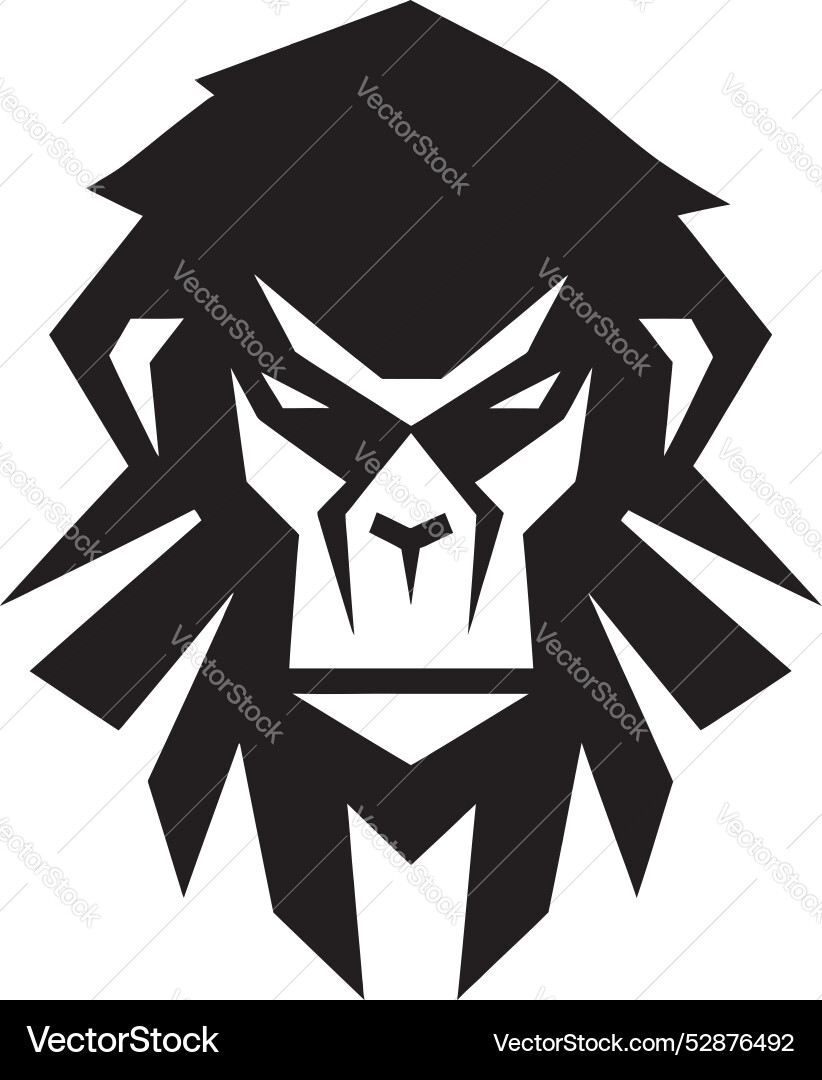 Tribal baboon logo wild graphic Royalty Free Vector Image