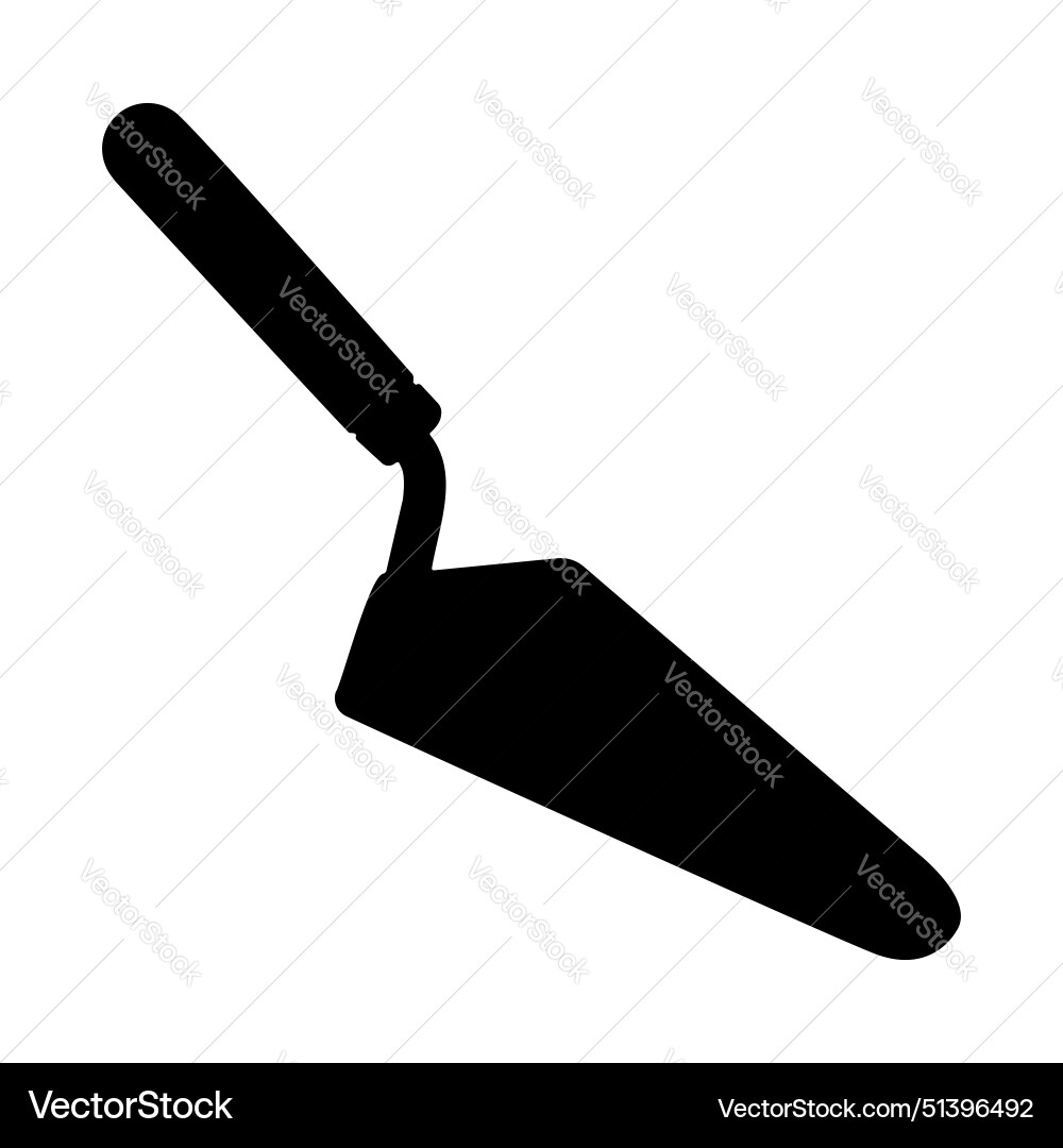 Trowel silhouette icon symbol Royalty Free Vector Image