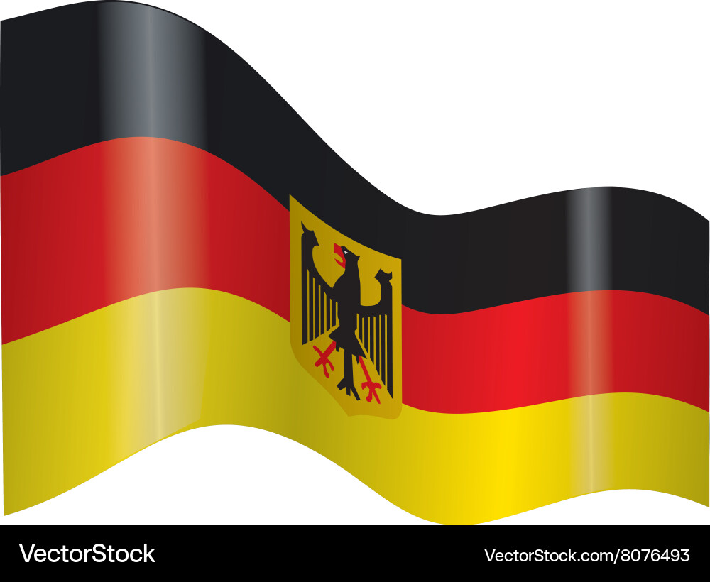 German flag Royalty Free Vector Image - VectorStock