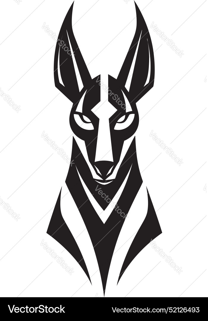 Jackals howl an abstract anubis mascot icon Vector Image