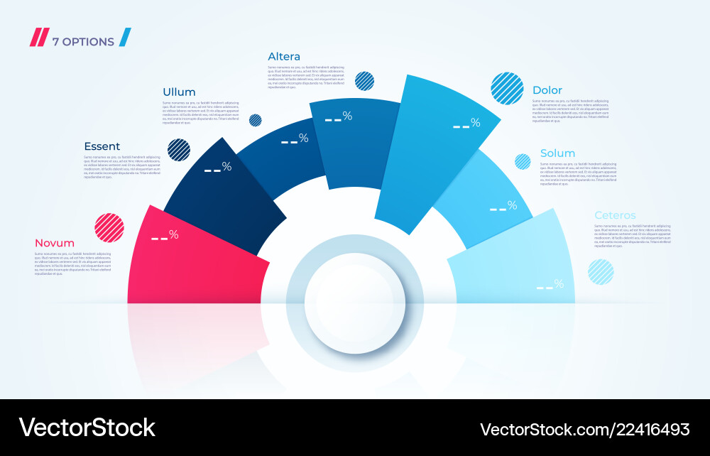 Modern Circle Chart Template Royalty Free Vector Image