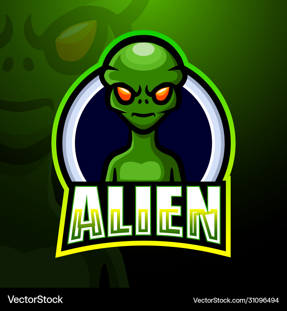 Alien Mascot Logo - Esports Theme Royalty Free Vector Image