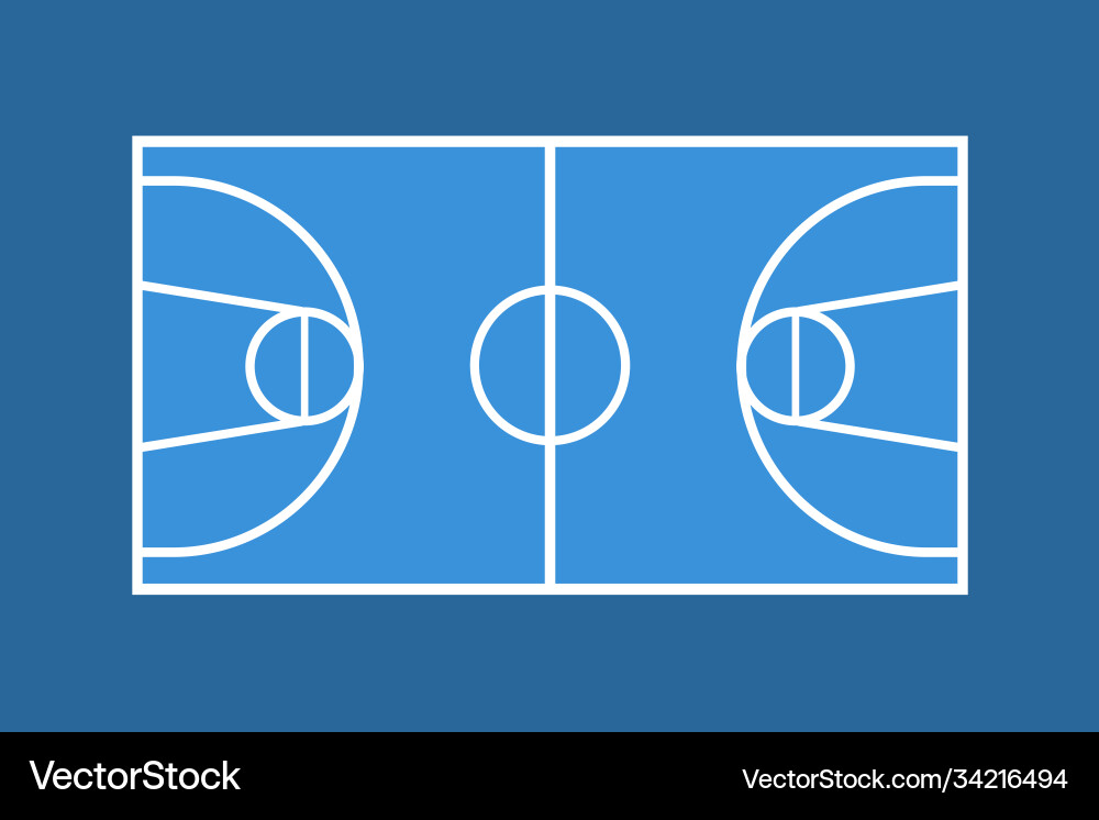 Basketball court Royalty Free Vector Image - VectorStock