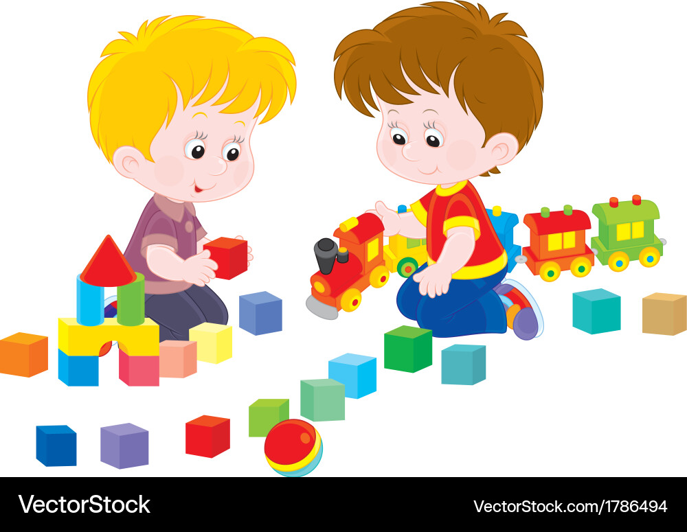 Children playing Royalty Free Vector Image - VectorStock