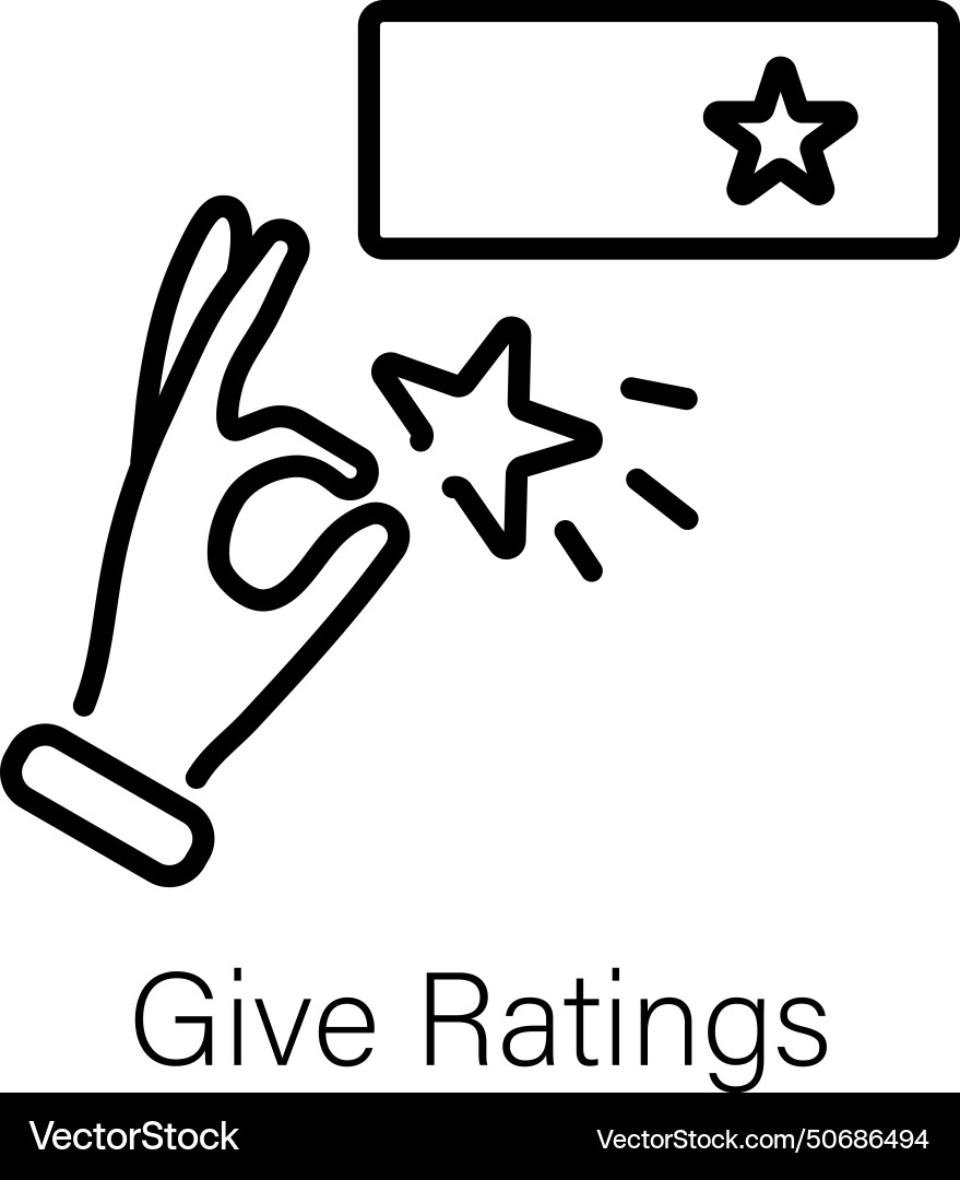 Give ratings Royalty Free Vector Image - VectorStock