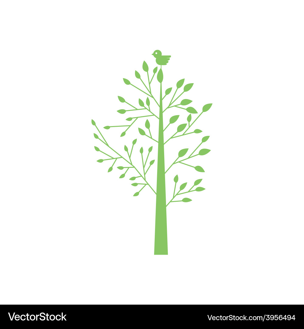 Green tree Royalty Free Vector Image - VectorStock