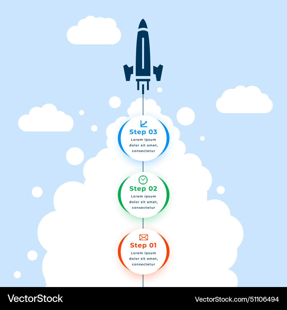 Infographic milestone goal path template boost up Vector Image
