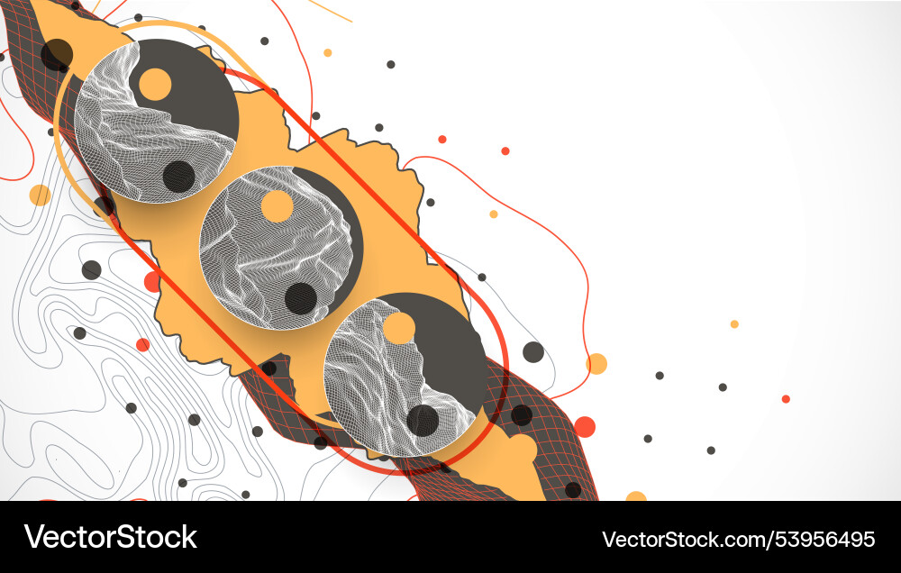 Abstract art wireframe background modern science Vector Image