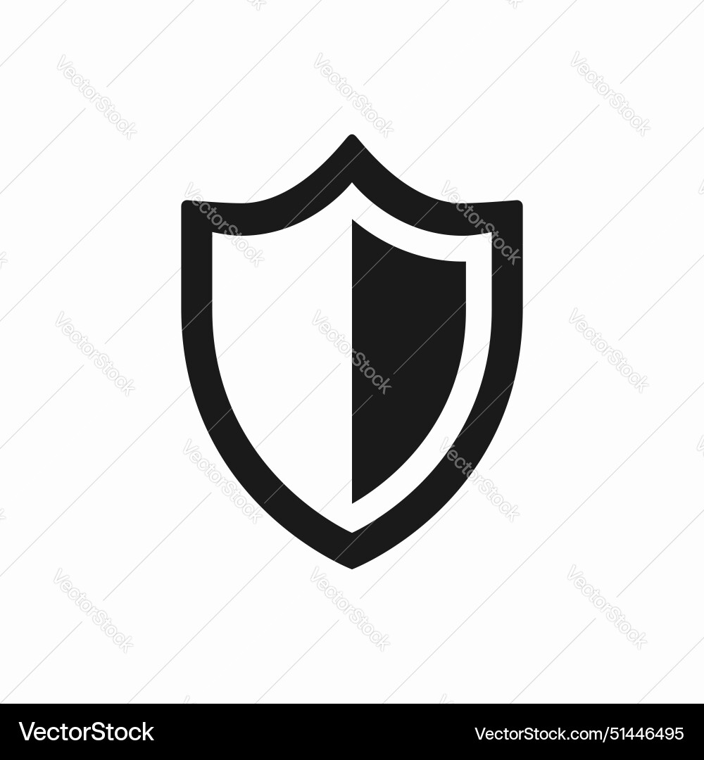 Black shield icon Royalty Free Vector Image - VectorStock