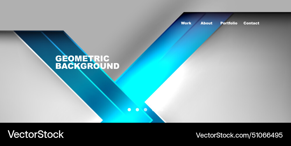 Blue geometric background with gray border Vector Image