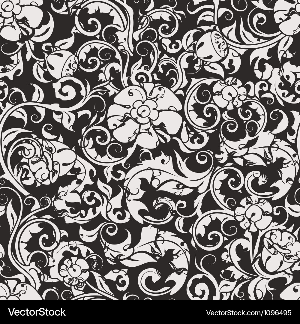 Seamless wallpaper pattern silhouette Royalty Free Vector