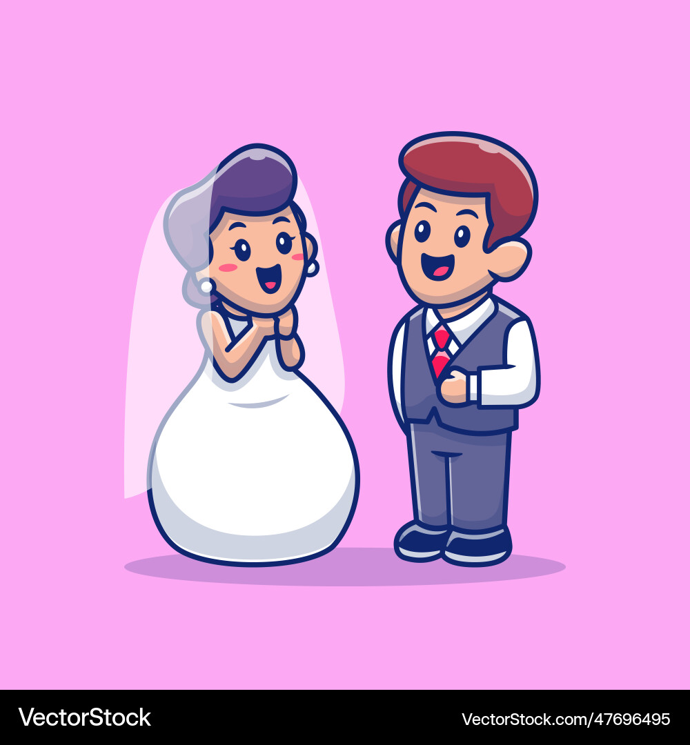 Wedding cartoon Royalty Free Vector Image - VectorStock