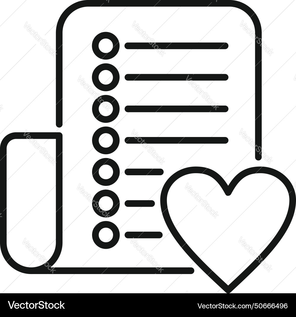Desire items love shop icon outline Royalty Free Vector