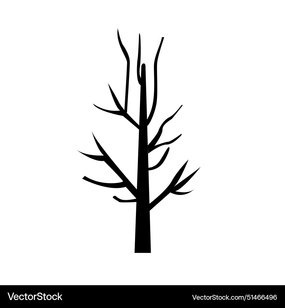 Dry tree without leaves Royalty Free Vector Image