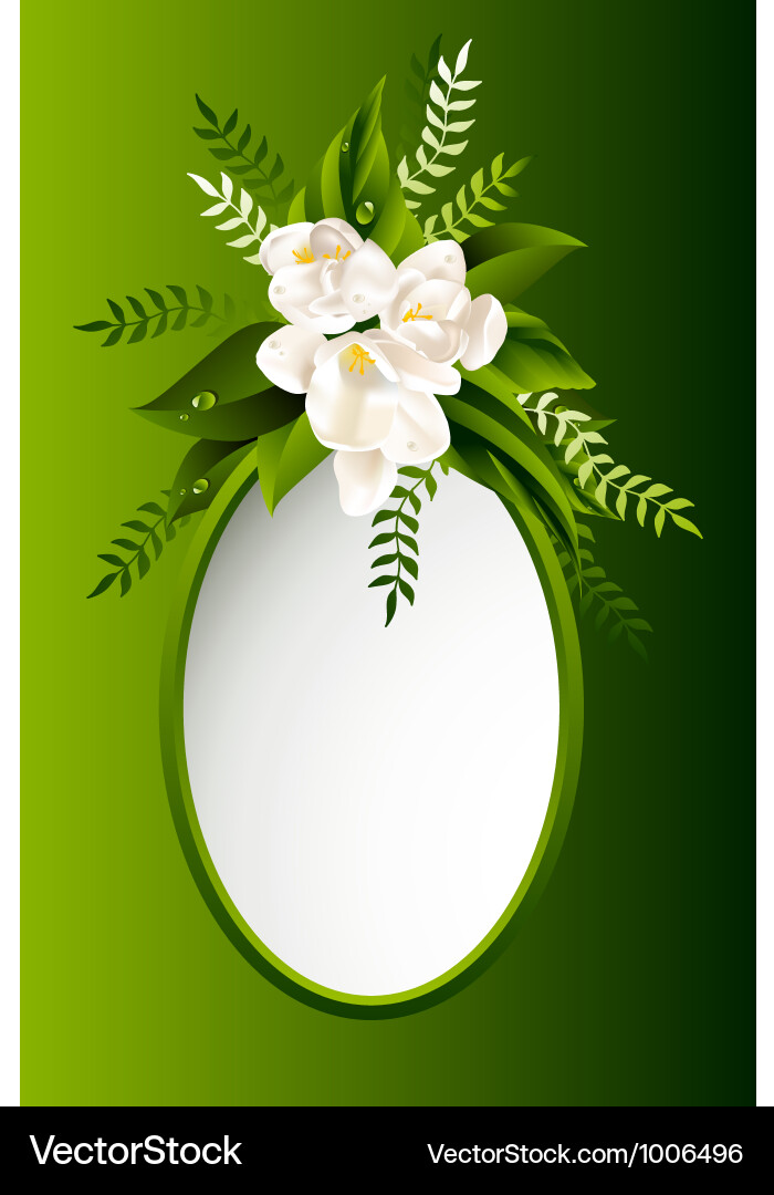 Green flowers Royalty Free Vector Image - VectorStock