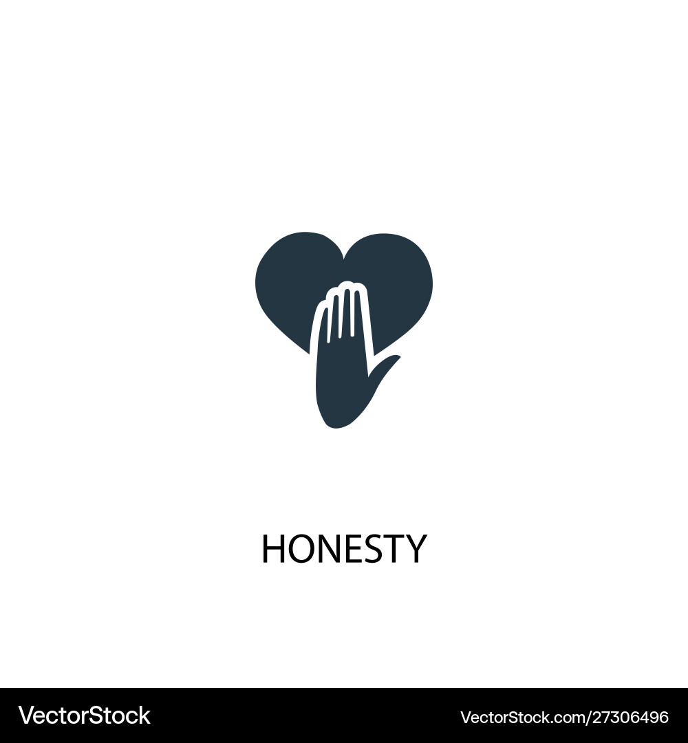 Honesty icon simple element Royalty Free Vector Image