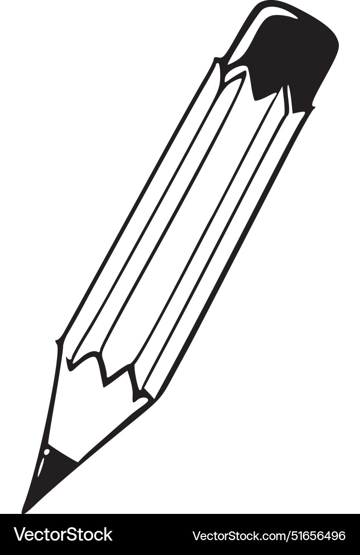Pencil - minimalist and simple silhouette Vector Image