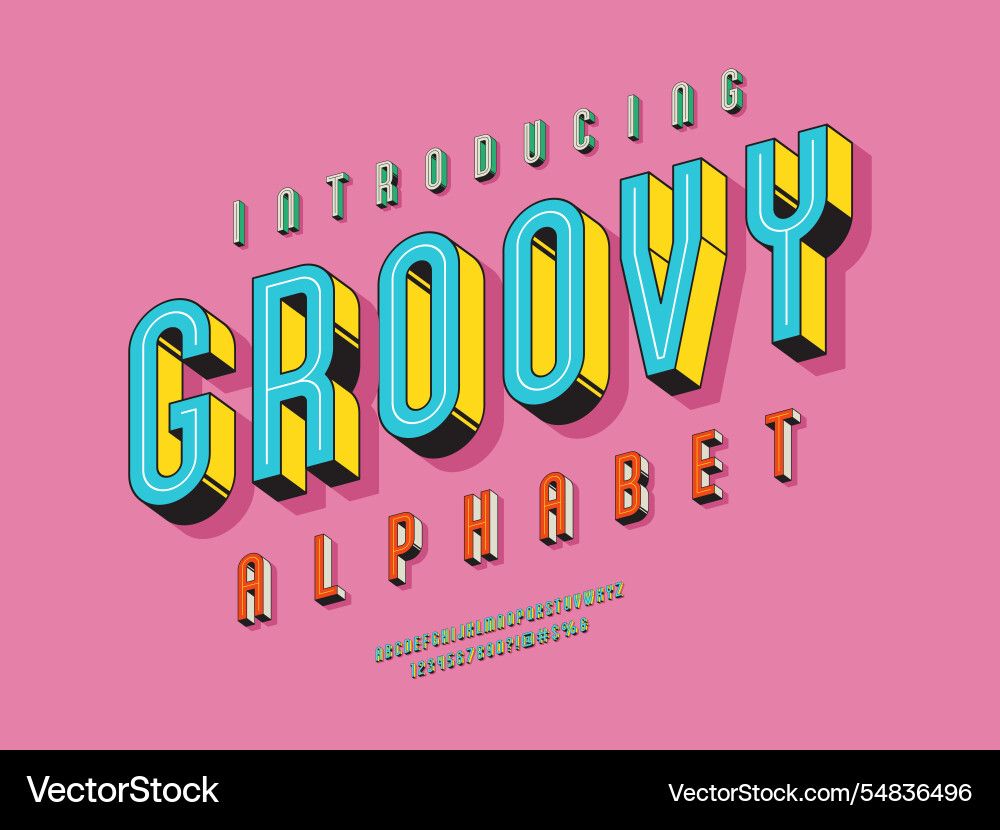 Stylized condensed alphabet Royalty Free Vector Image