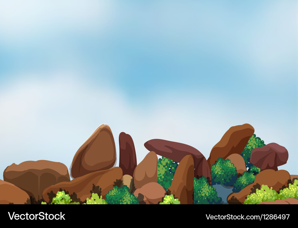 Big rock formation Royalty Free Vector Image - VectorStock