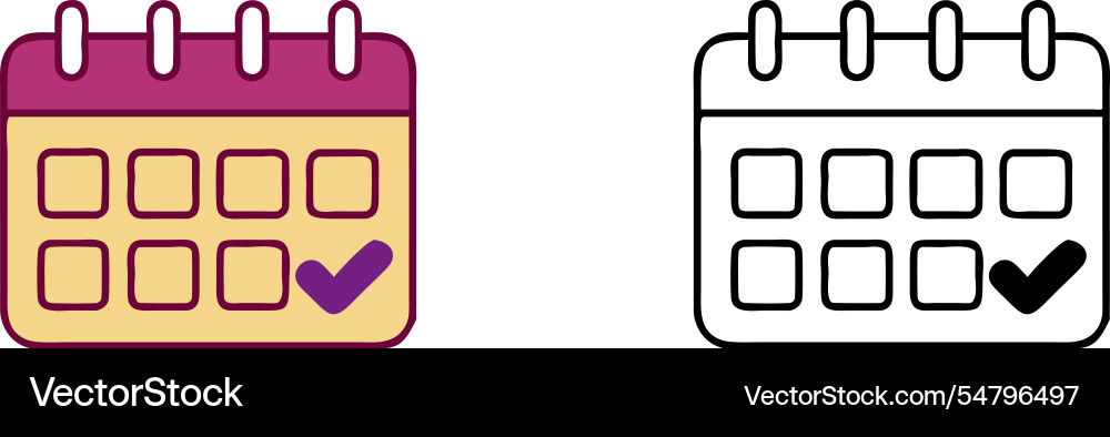 Calendar schedule checklist planning tasks appoi Vector Image