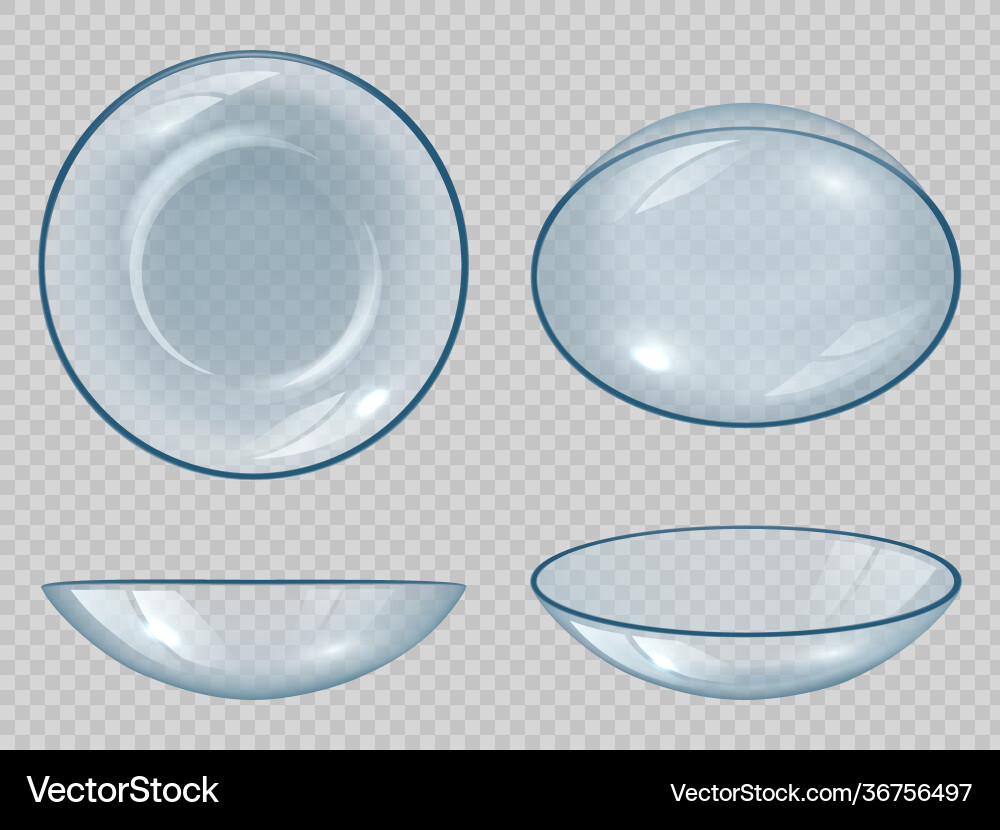 Contact lens eyes optical items clean healthy Vector Image