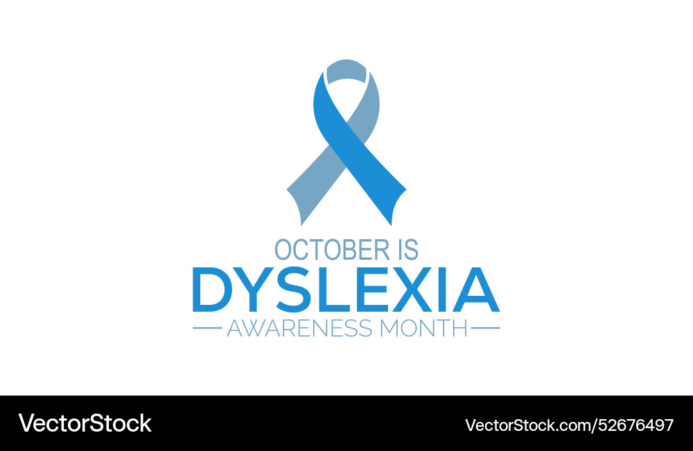 Dyslexia awareness month Royalty Free Vector Image