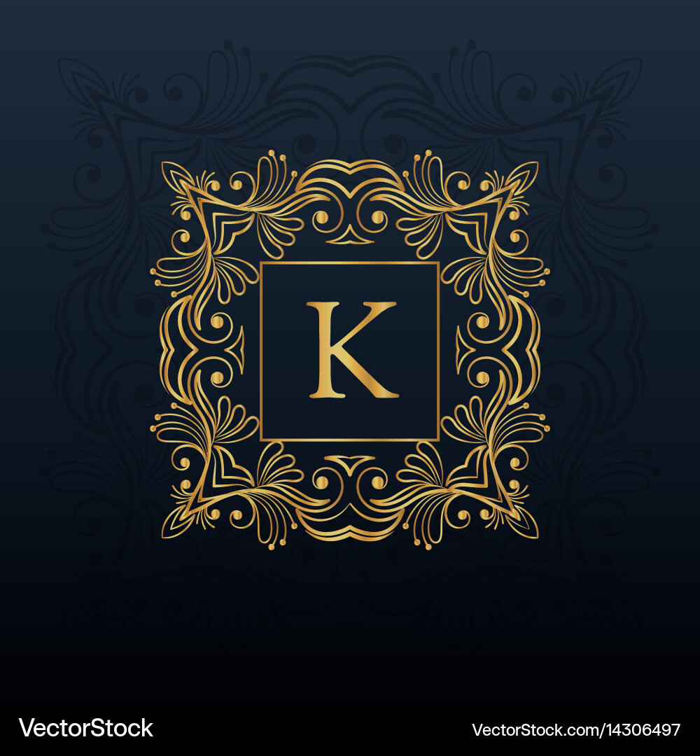 Classic Floral Monogram for Letter K Vector Images (over 960)
