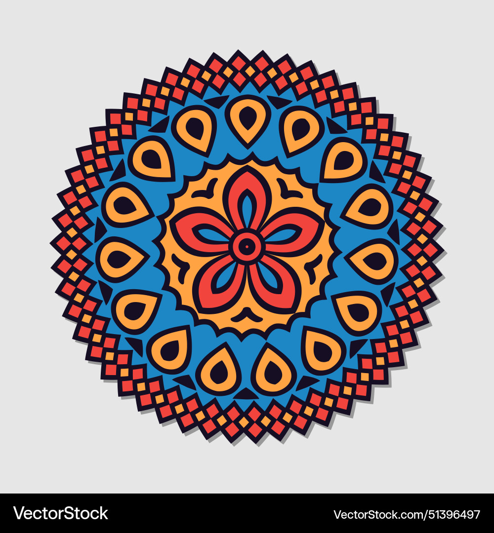 Flower mandala Royalty Free Vector Image - VectorStock