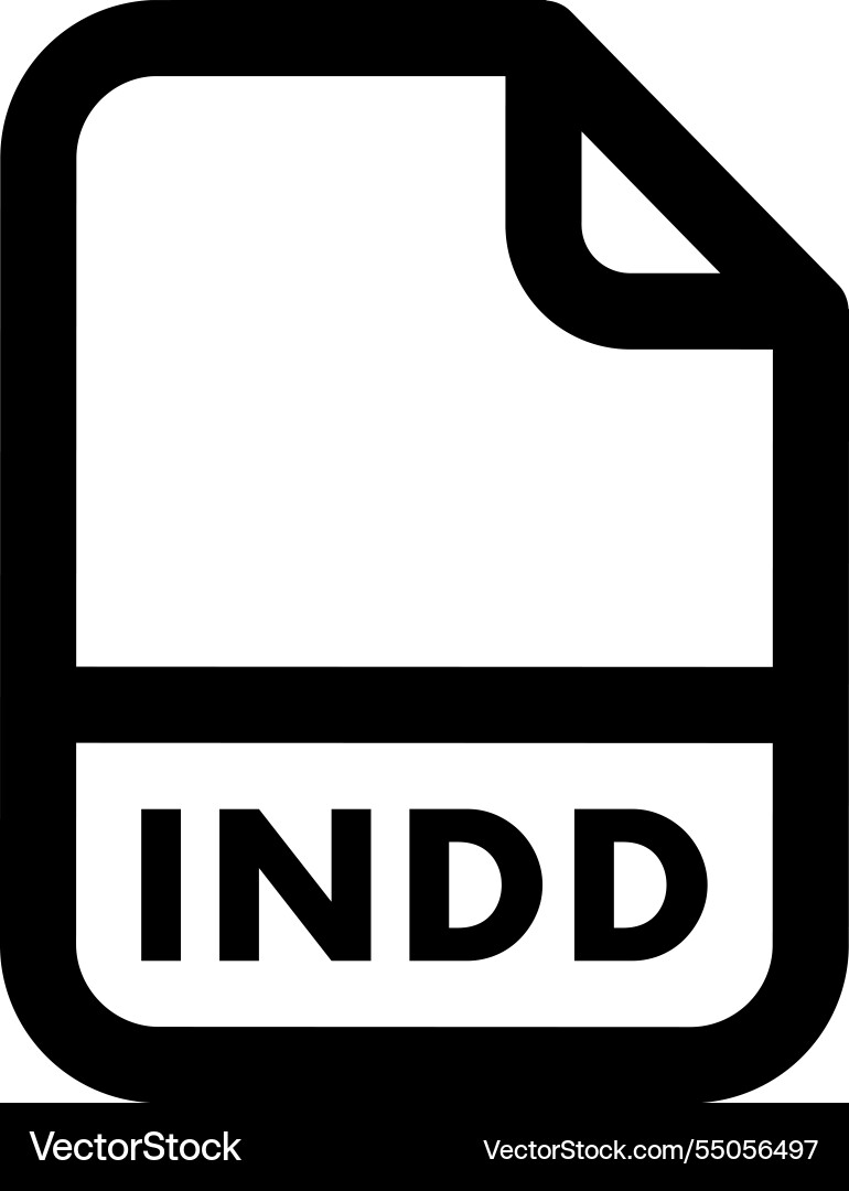 Indd file icon Royalty Free Vector Image - VectorStock
