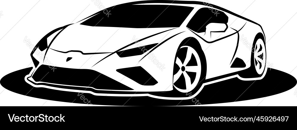 Lamborghini huracan Royalty Free Vector Image - VectorStock