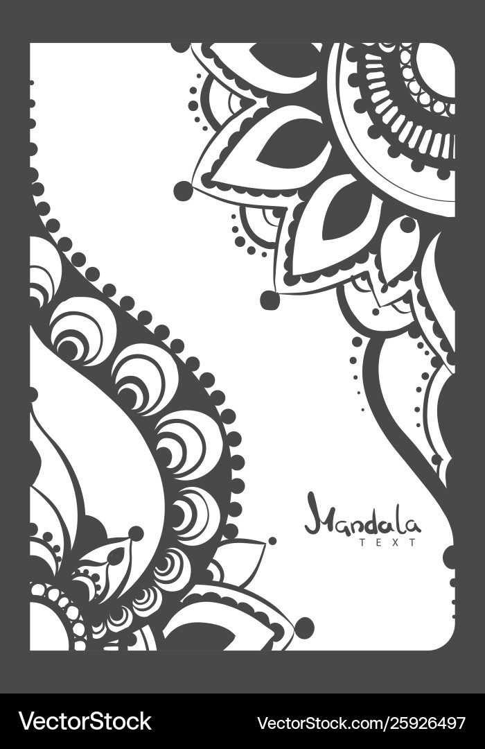 Notebook mehndi pattern Royalty Free Vector Image