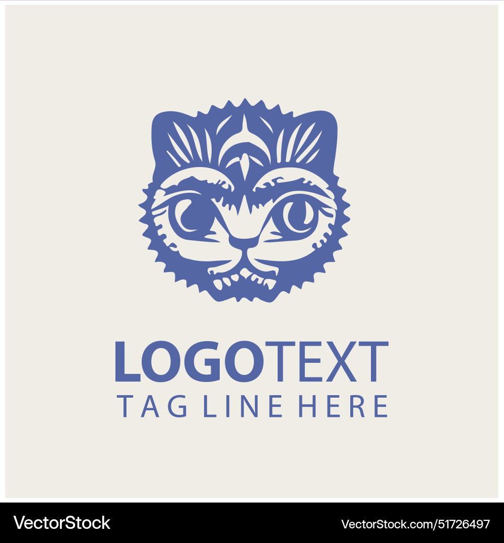 Pet cat logo Royalty Free Vector Image - VectorStock