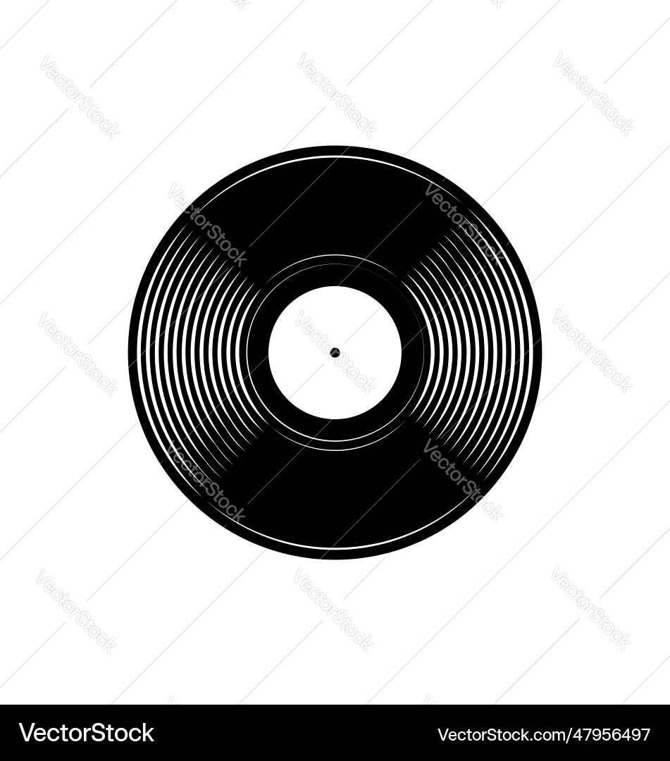 Simple classic vinyl music lp record Royalty Free Vector