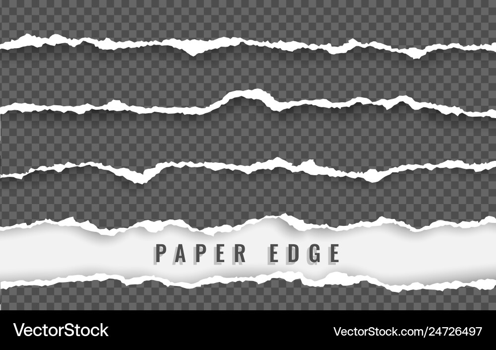 Torn paper edge stripes ripped squared Royalty Free Vector