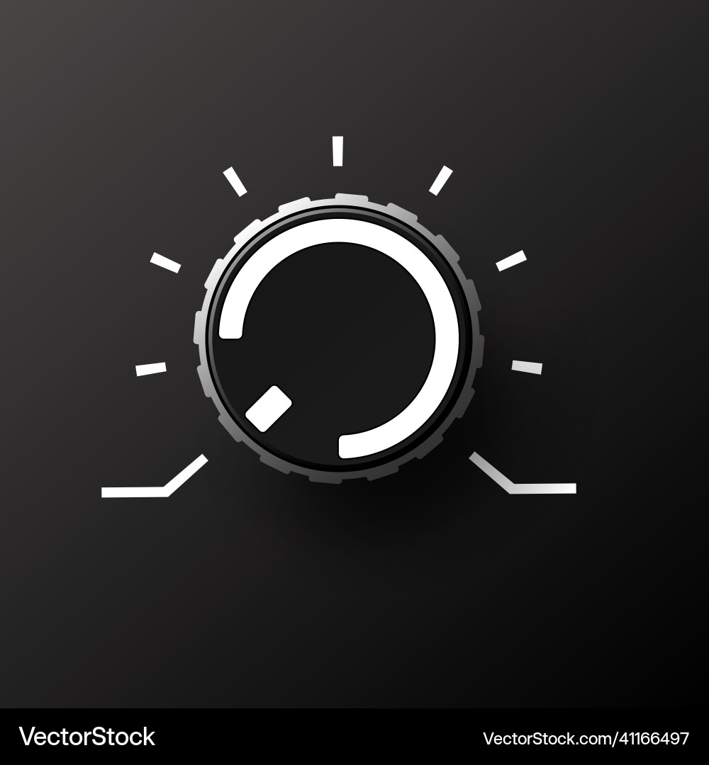 Volume Knob - Audio Control Royalty Free Vector Image