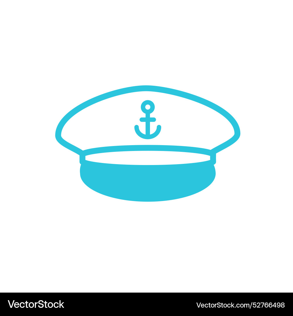 Captain hat isolated on white background from Vector Image