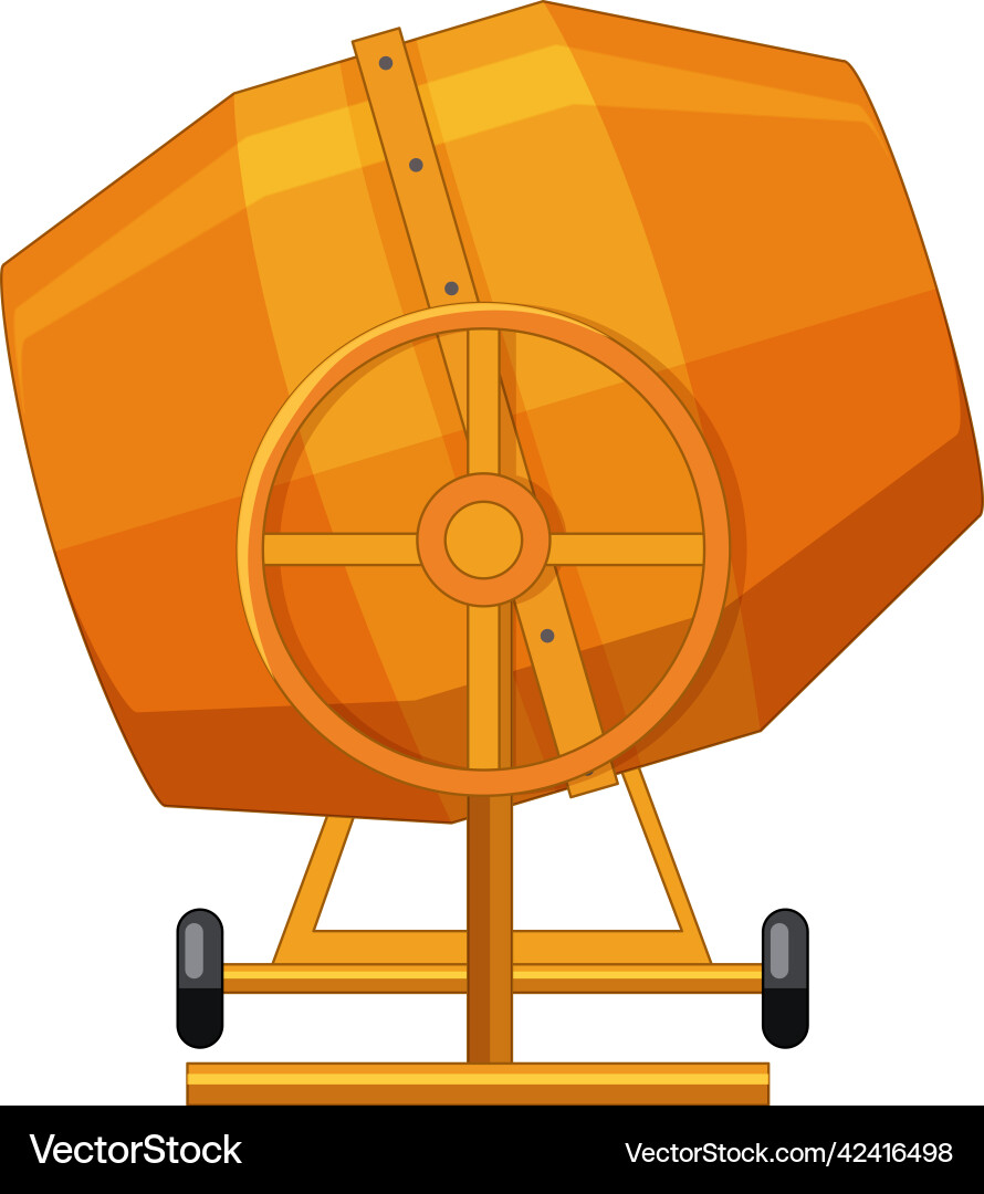 Concrete mixing drum on white background Vector Image