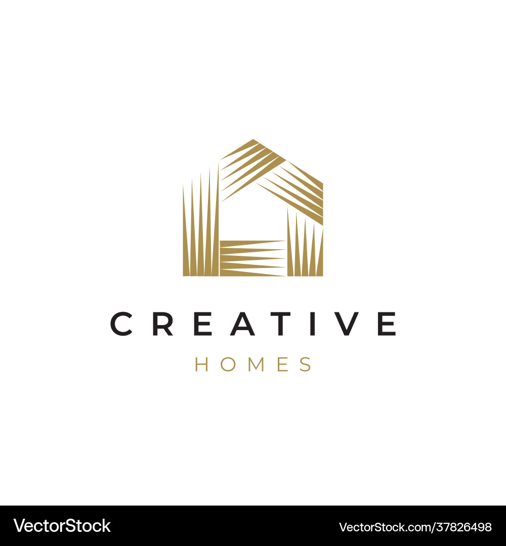 Creative house icon logo Royalty Free Vector Image