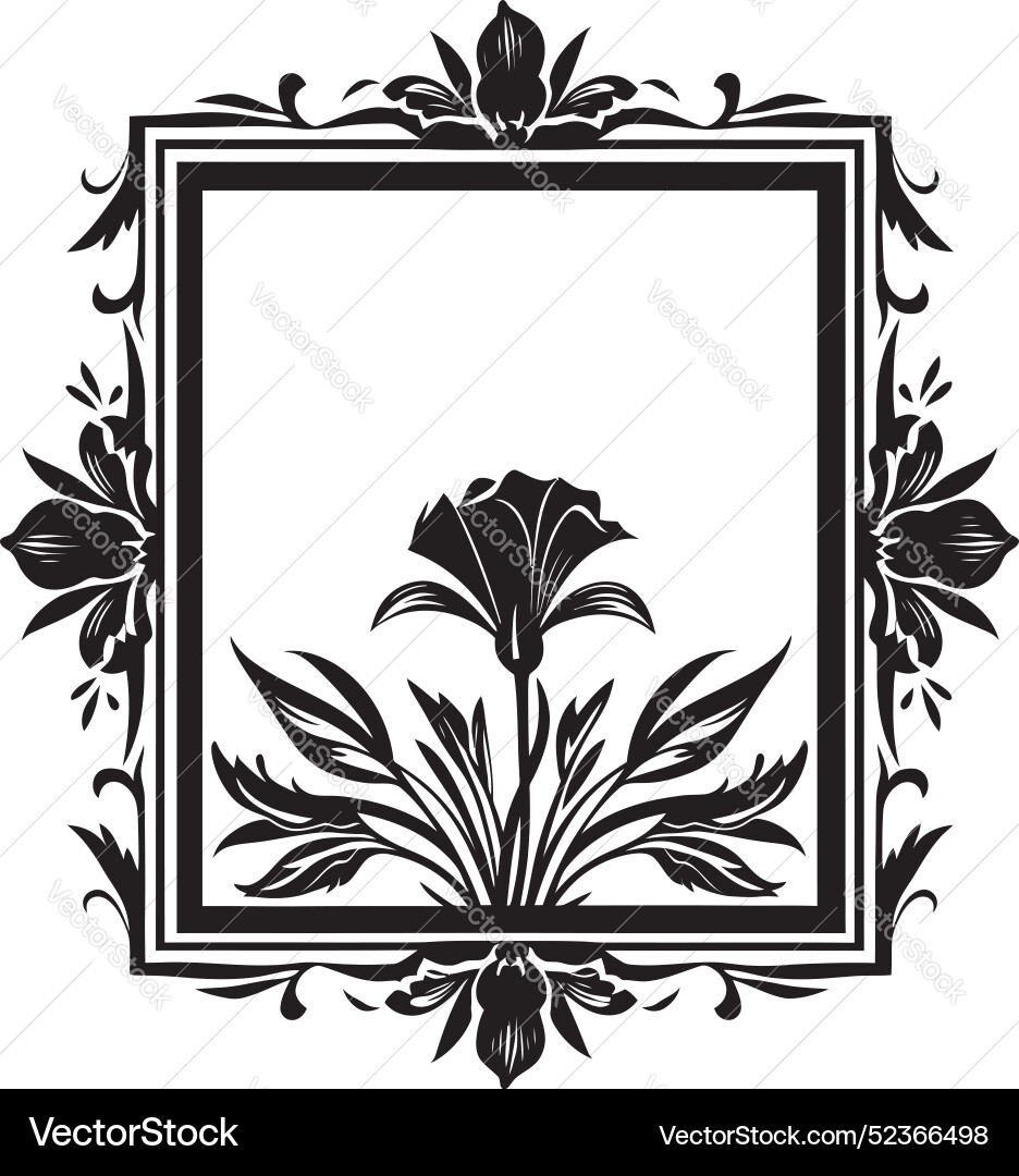 Ethereal beauty artistic decorative frame logo Vector Image