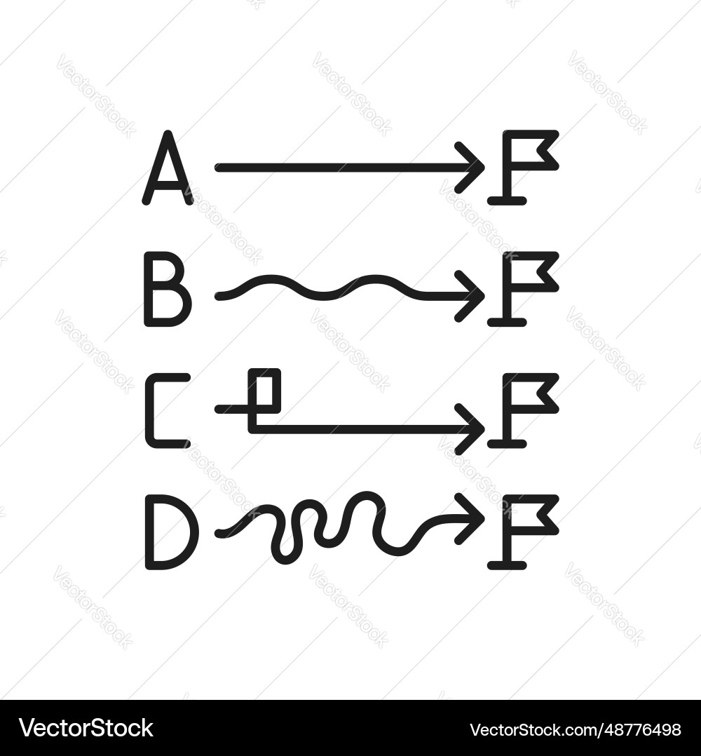 Goal Management Planning Icon Royalty Free Vector Image