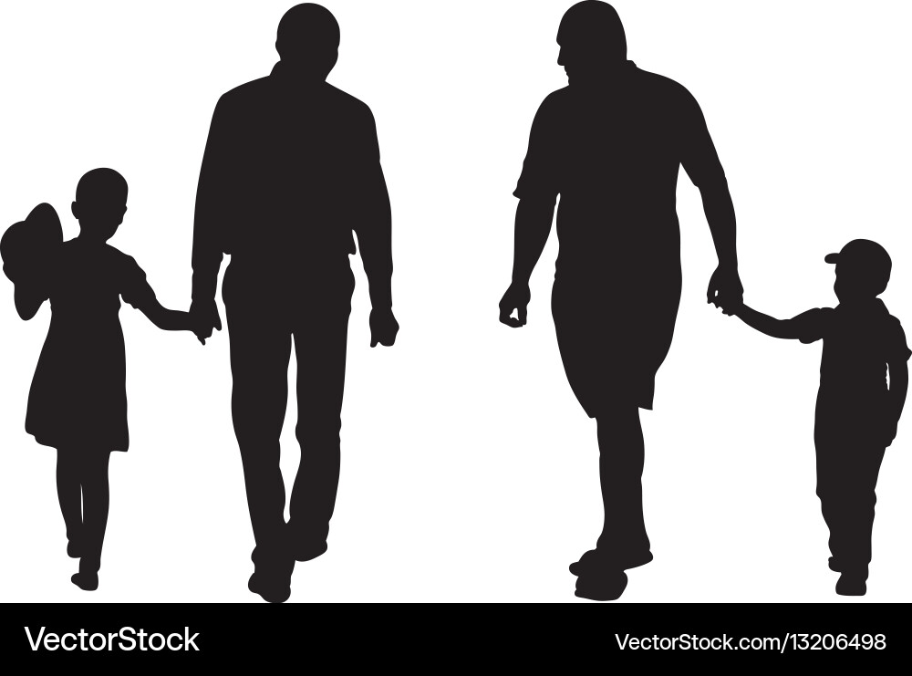 Parents with kids Royalty Free Vector Image - VectorStock