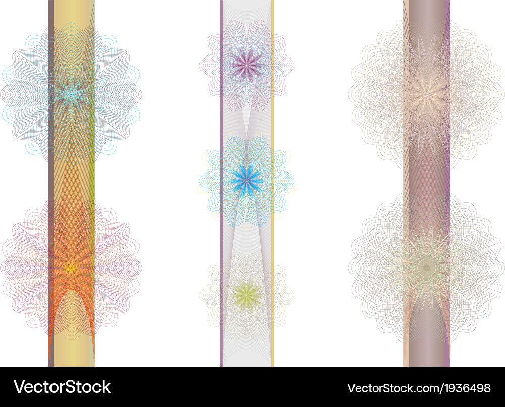 Set of tangier rosettes Royalty Free Vector Image