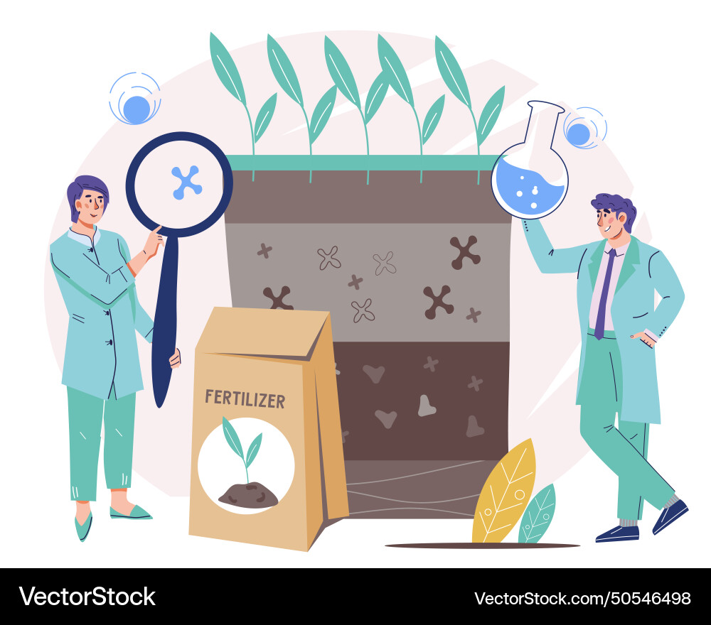 Soil science agriculture ecology and research Vector Image