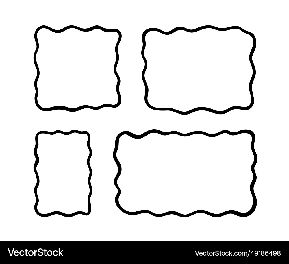 Wavy Frame - Doodle Wave Royalty Free Vector Image