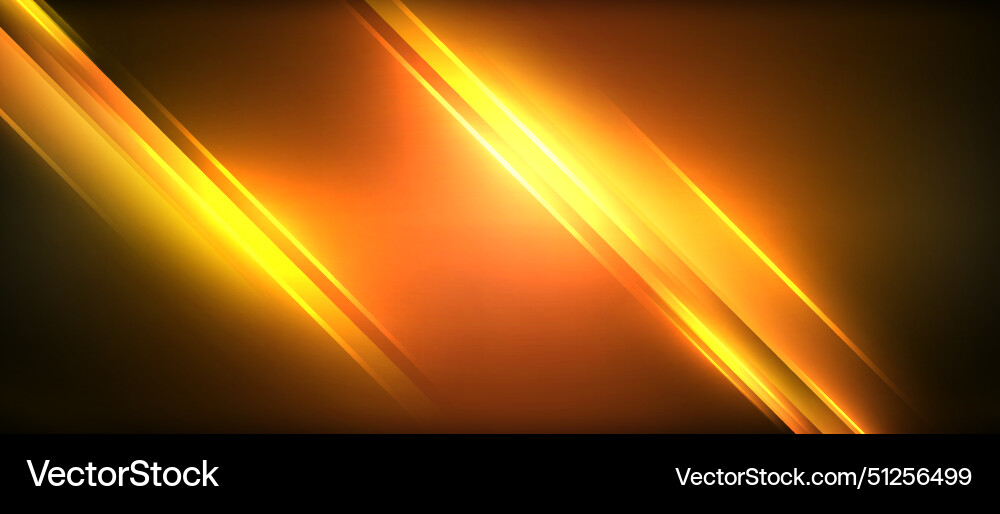 Amber lines on a dark background mimic glowing Vector Image