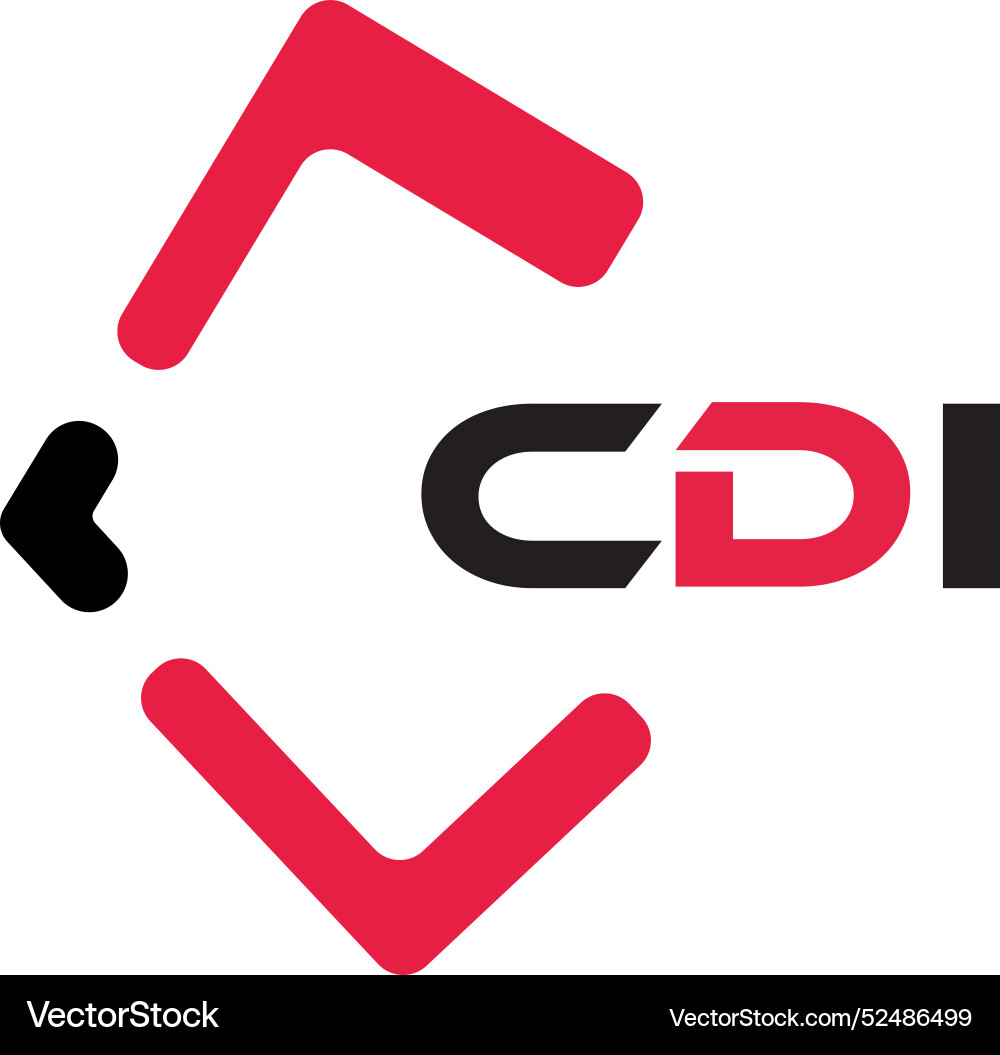 Cdi creative minimalist letter logo unique Vector Image
